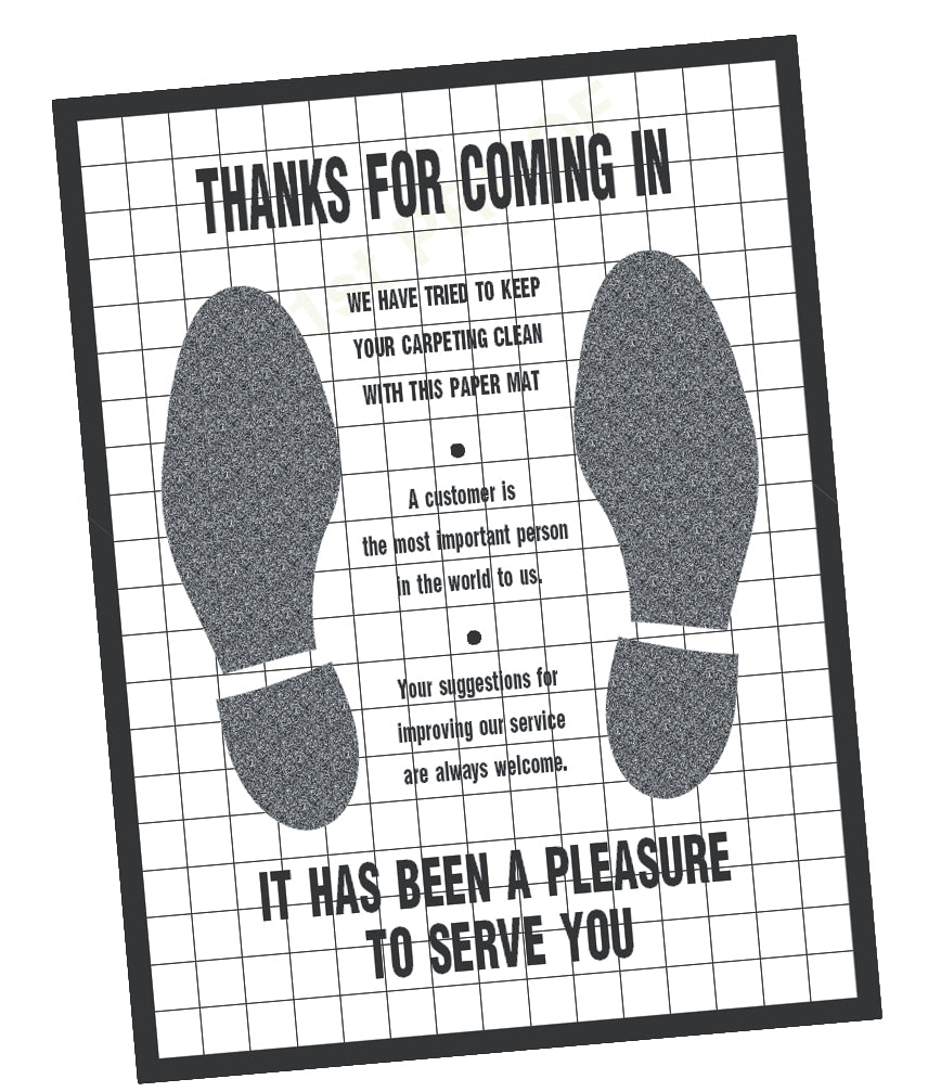 PAPER FLOOR MATS – Wilson Distributor Service